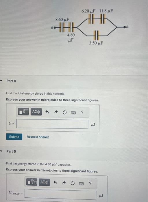 Solved Find the total energy stored in this network. Express | Chegg.com
