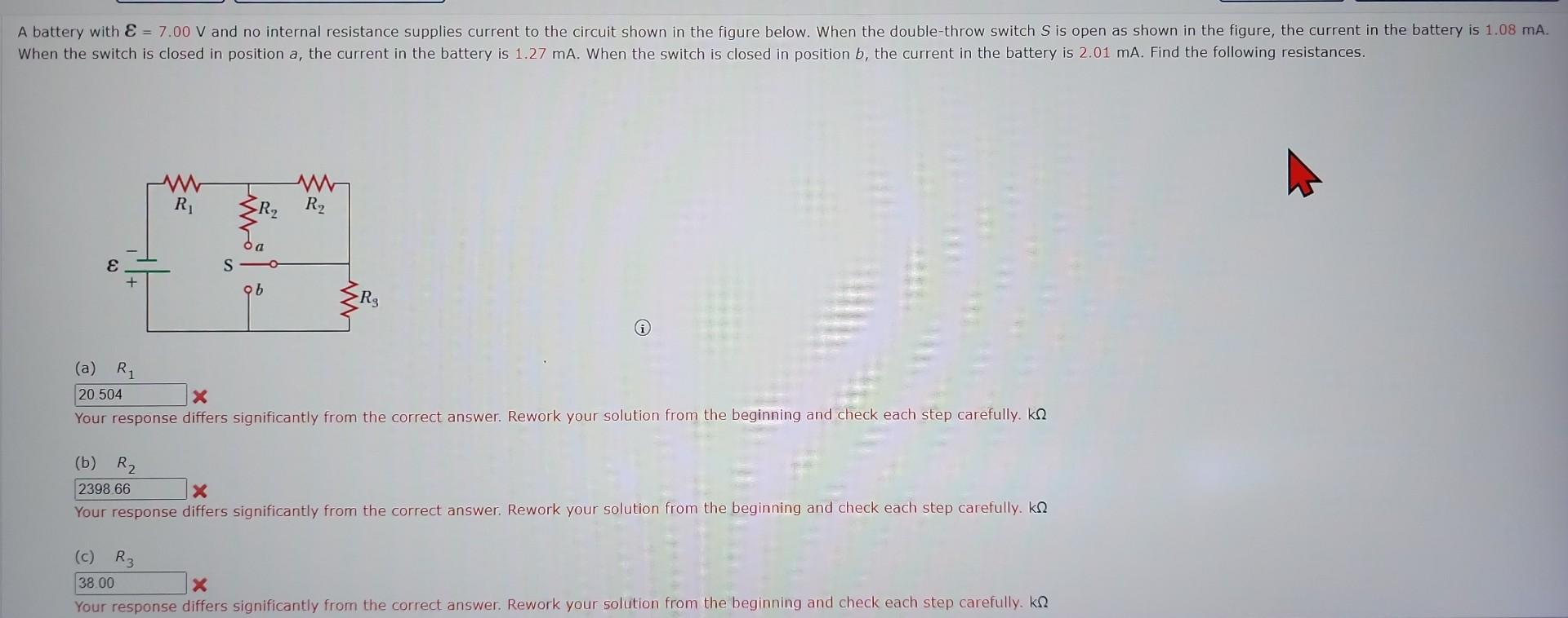 Solved (i) (a) R1 Your response differs significantly from | Chegg.com