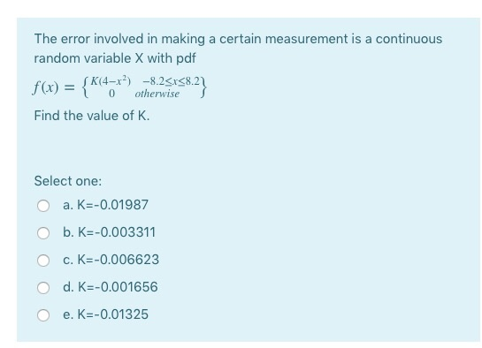 Solved The error involved in making a certain measurement is | Chegg.com