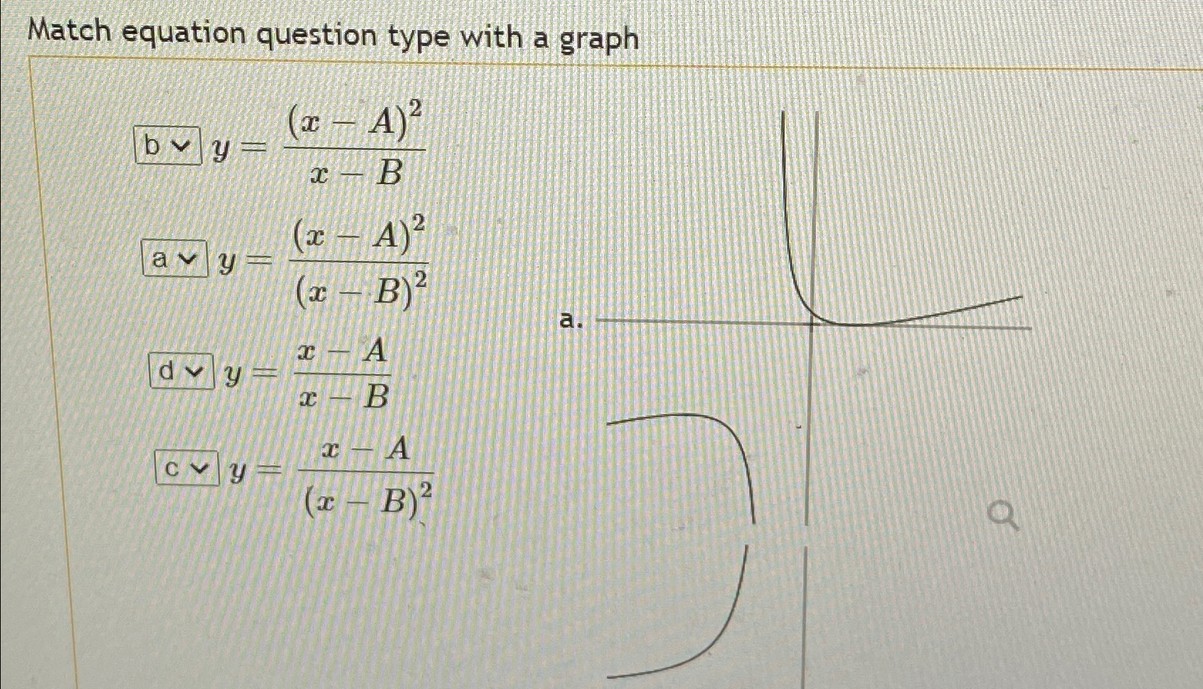 Solved Match equation question type with a | Chegg.com
