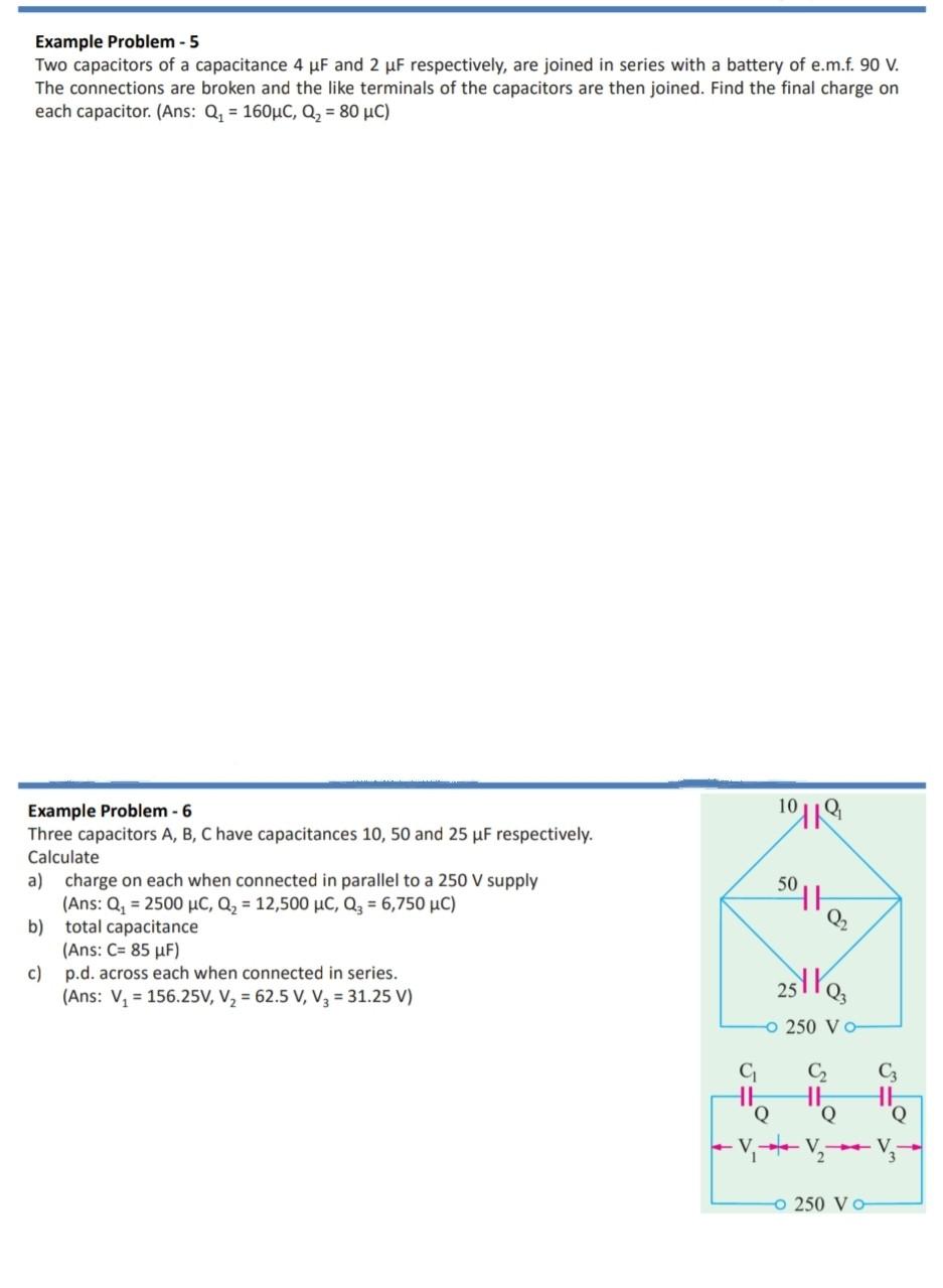 Solved Example Problem - 5 Two capacitors of a capacitance 4 | Chegg.com