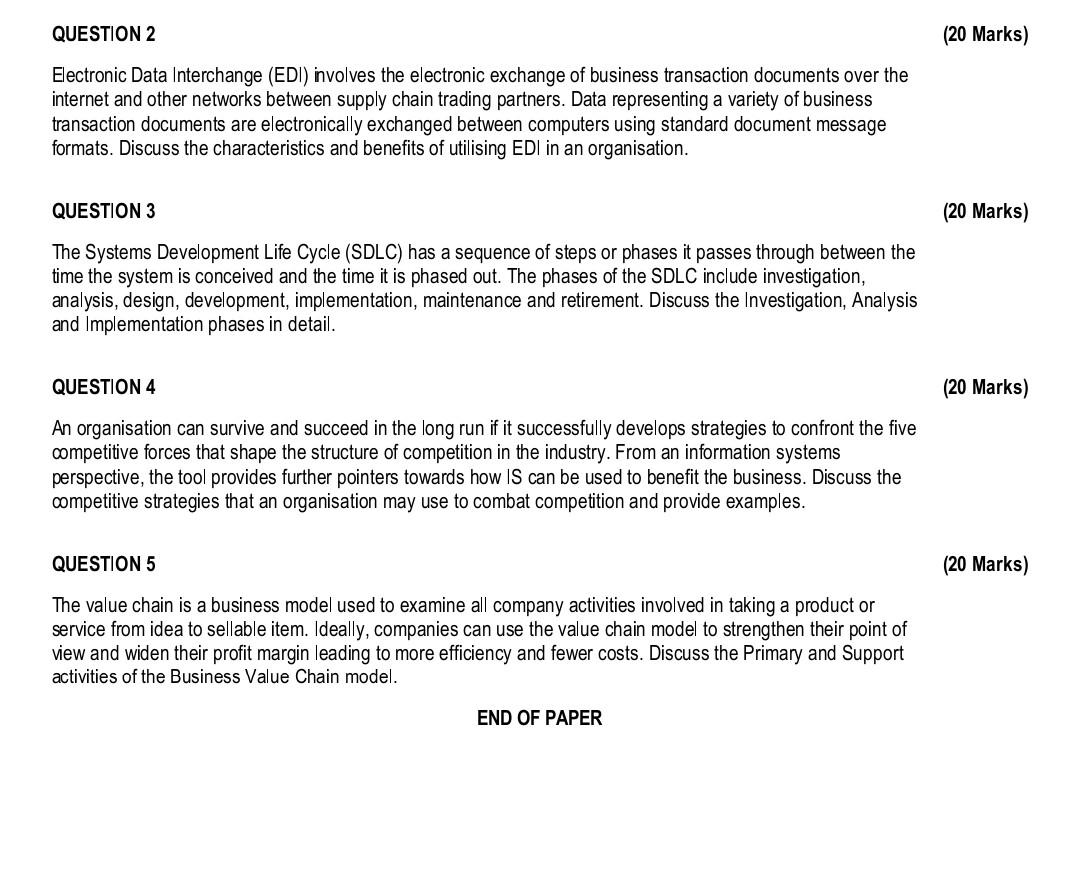 Solved Electronic Data Interchange (EDI) involves the | Chegg.com