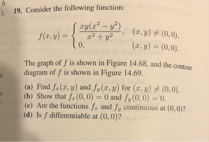 Solved ). 19. Consider the following function: ( xy(x? — ). | Chegg.com