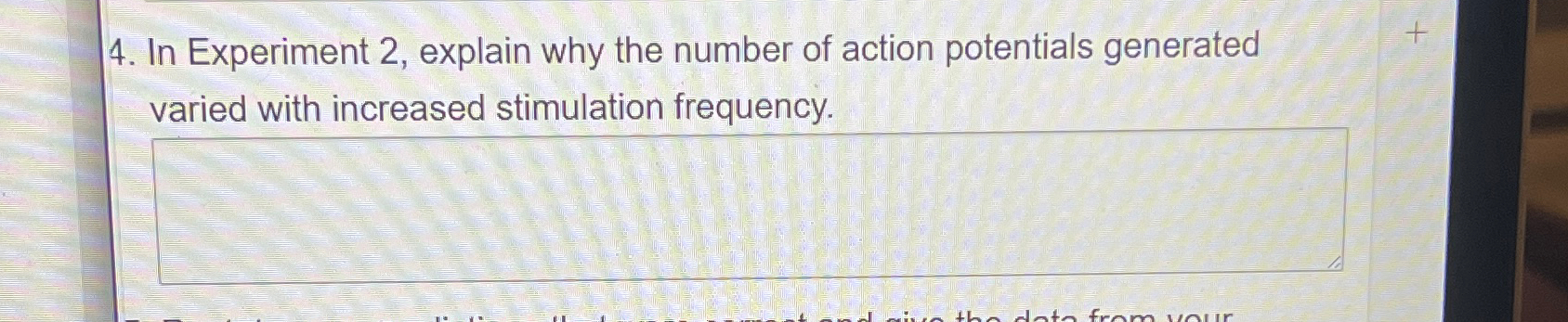 Solved In Experiment 2, ﻿explain why the number of action | Chegg.com