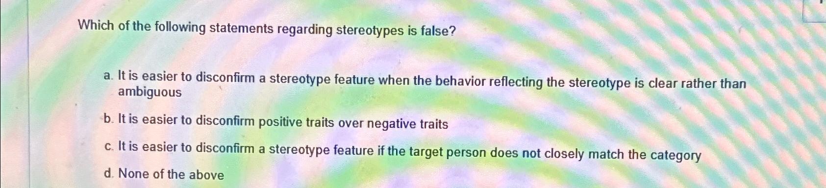 Solved Which of the following statements regarding | Chegg.com