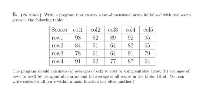 Solved 82 89 6 20 Points Write A Program That Creates A 0001