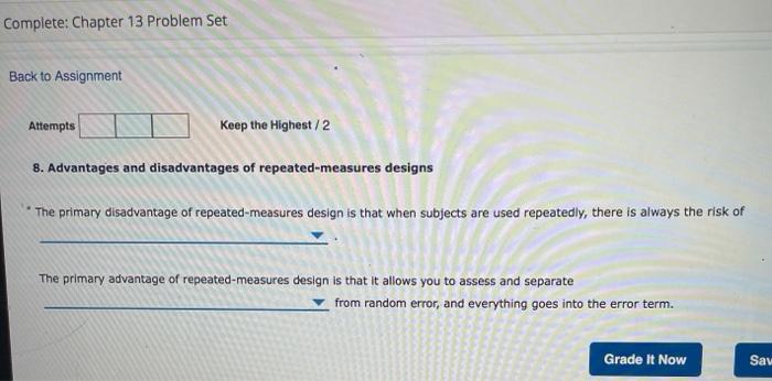 Solved Complete: Chapter 13 Problem Set Back to Assignment | Chegg.com