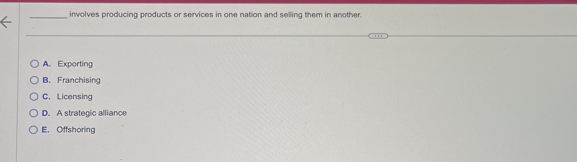 High Quality SOLUTION involves producing products or services in one nation | Chegg.com