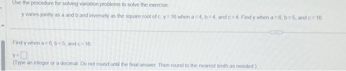 Solved Use the procedure for solving variation problems to | Chegg.com