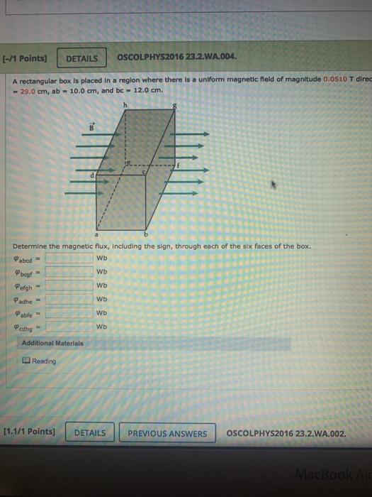 Solved 1 Points] Details Oscolphys2016 23 2 Wa 004 My