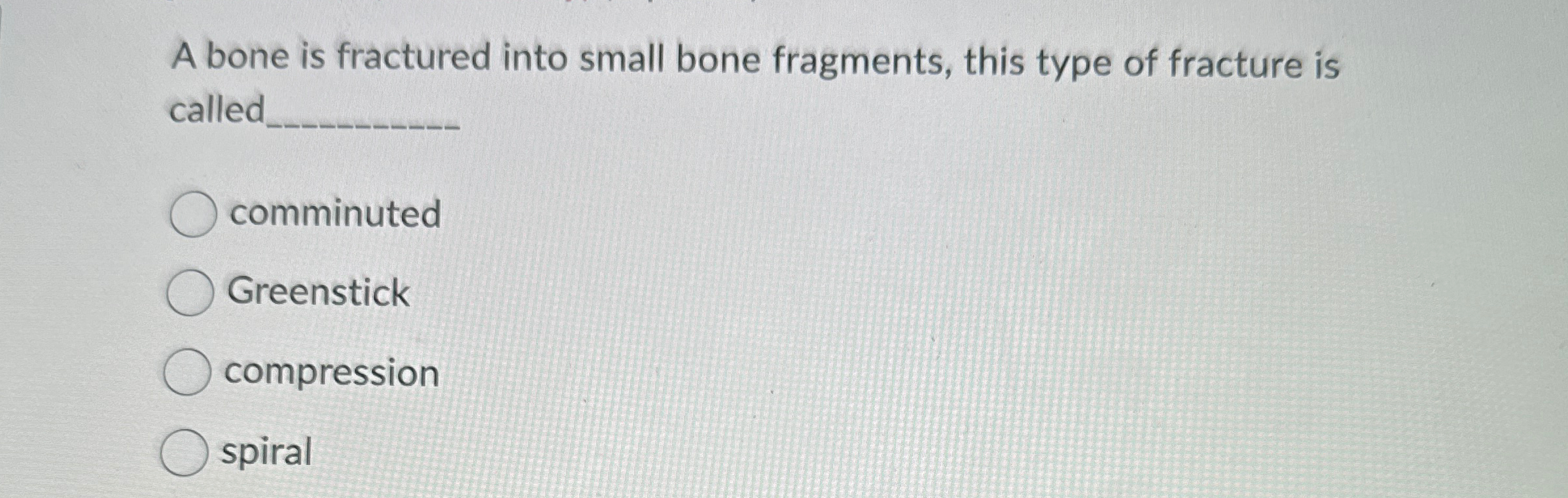 Solved A bone is fractured into small bone fragments, this | Chegg.com
