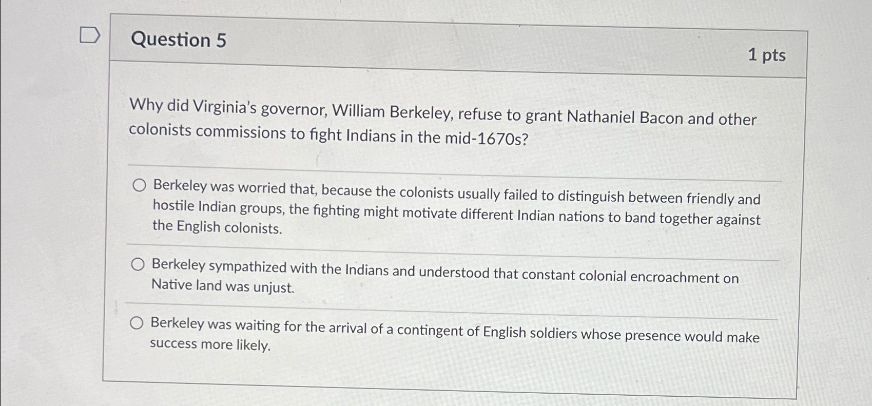 Solved Question 51 ﻿ptsWhy did Virginia's governor, William | Chegg.com