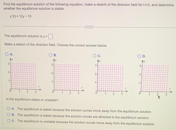 Solved Find the equilibrium solution of the following | Chegg.com