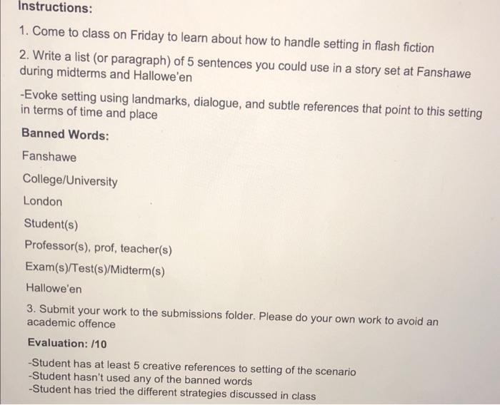 1. Come to class on Friday to learn about how to | Chegg.com