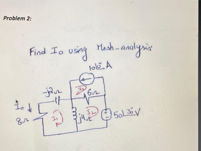 Solved Problem 2: Find I using Mesh-analysis lolo A -Ал | | Chegg.com