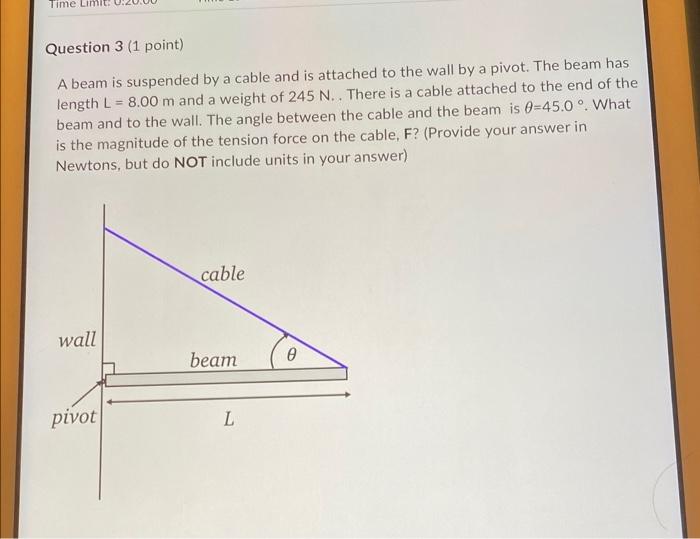 Solved length L=8.00 m and a weight of 245 N. . There is a | Chegg.com