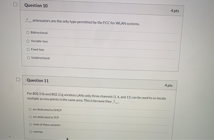 Solved Question 8 4 pts Devices using_?_may cause all-band | Chegg.com