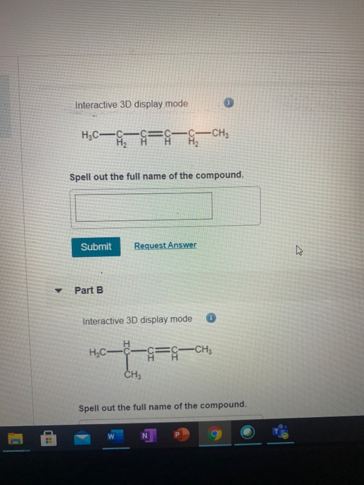 Solved Interactive 3D display mode H3C—4-5T -C–CH3 Spell out | Chegg.com
