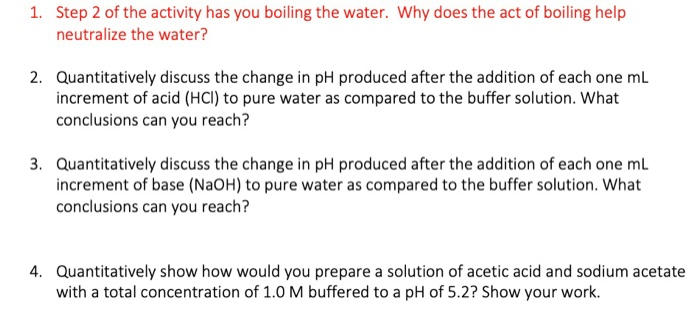Solved PROCEDURE Part I: Adding Acid and Base to Water 1. | Chegg.com