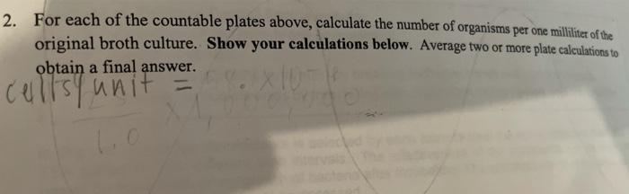 2. For each of the countable plates above, calculate | Chegg.com