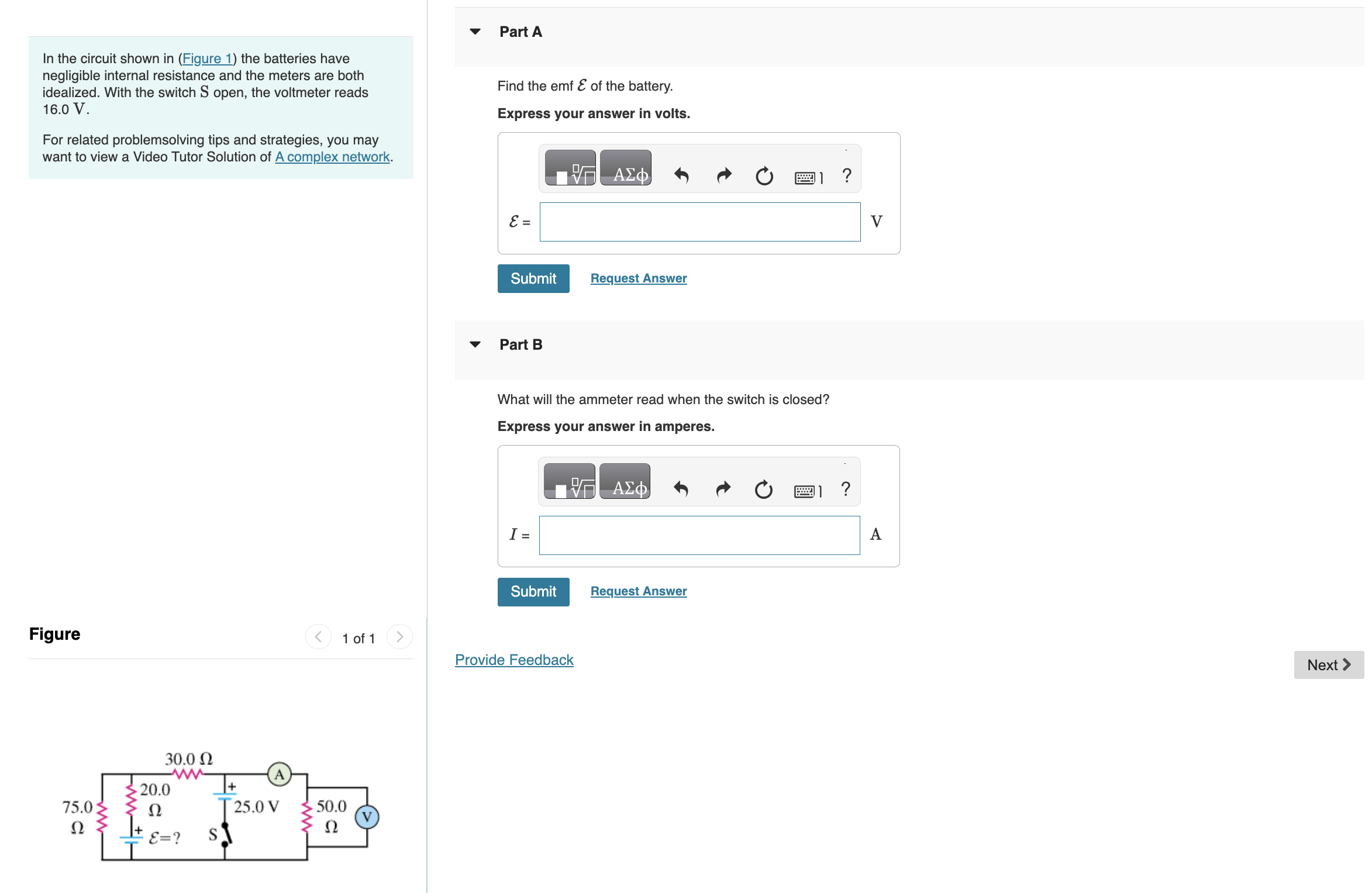 Solved Part AIn the circuit shown in (Figure 1) ﻿the | Chegg.com
