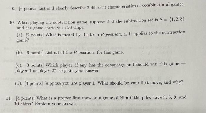 Solved 9. [6 points] List and clearly describe 3 different | Chegg.com