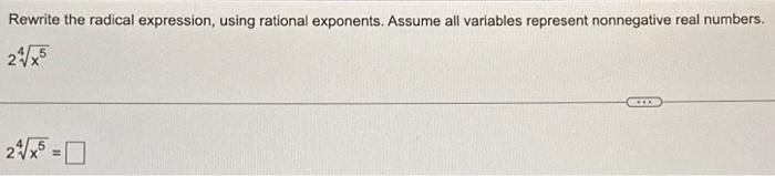 Rewrite the radical expression, using rational | Chegg.com