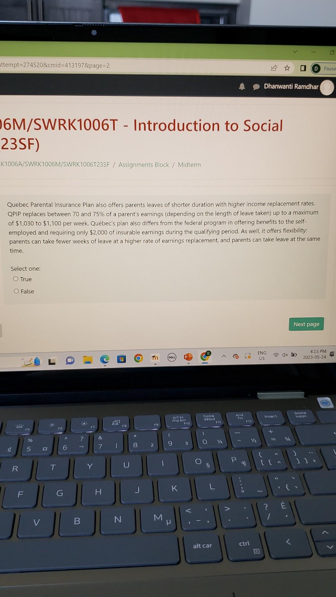 Quebec Parental Insurance Plan also offers parents | Chegg.com