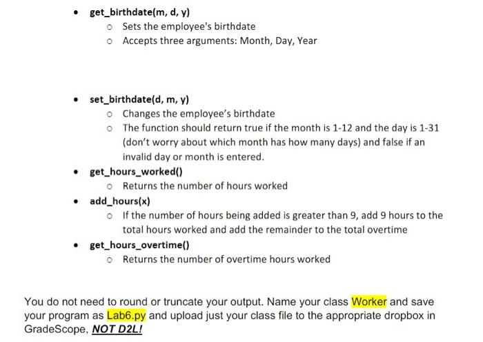 Note: Lab six will be used and expanded in labs 7 and | Chegg.com