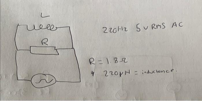 Solved What is the reactance of the inductor?what is the RMS | Chegg.com