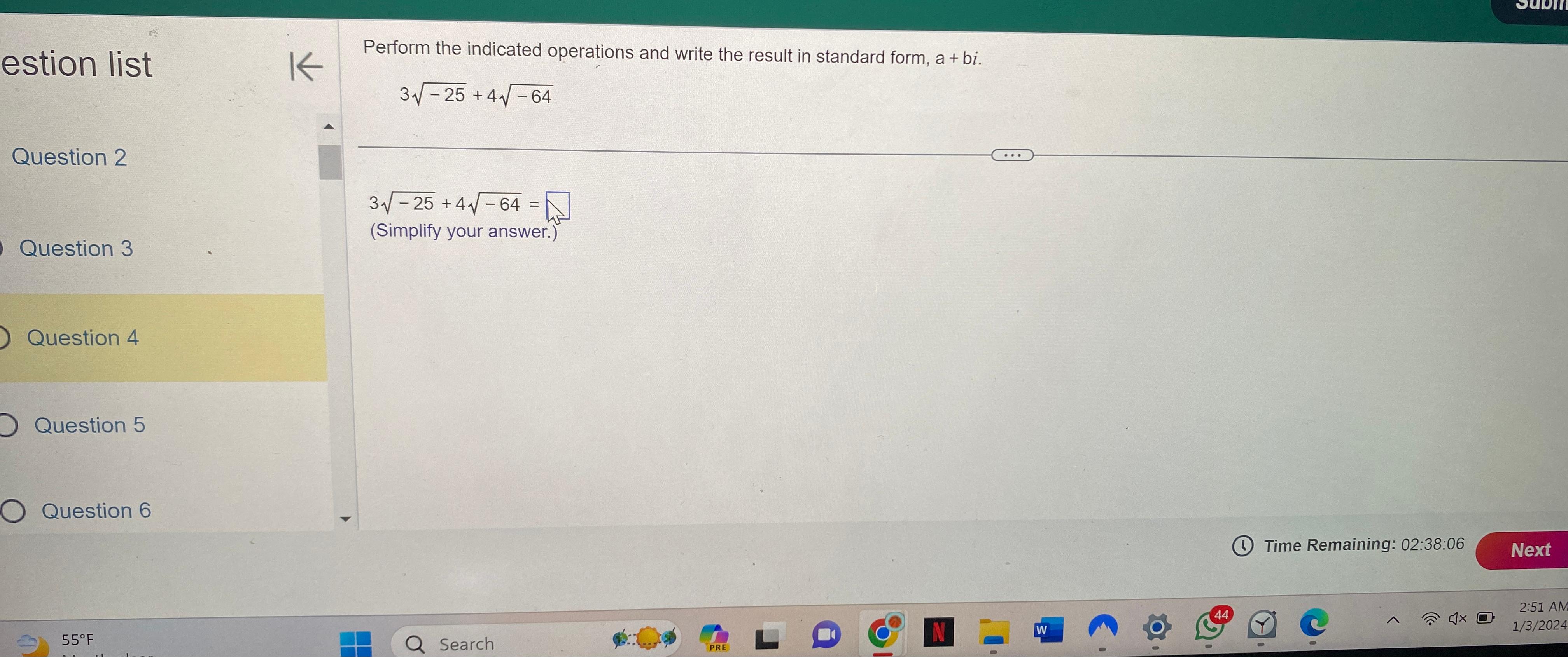 estion listPerform the indicated operations and write | Chegg.com