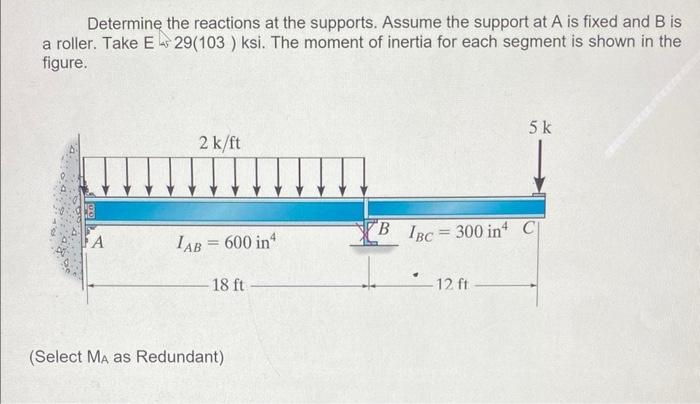 Solved Determine the reactions at the supports. Assume the | Chegg.com