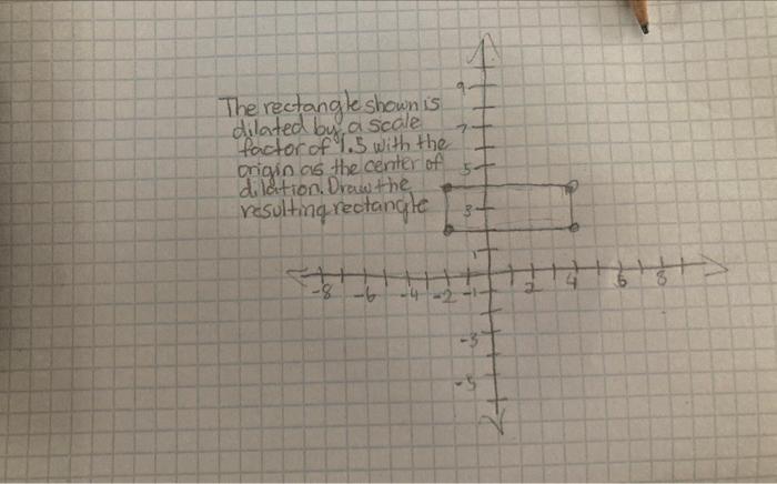 Solved The rectangle shown is dilated by a scale factor of | Chegg.com