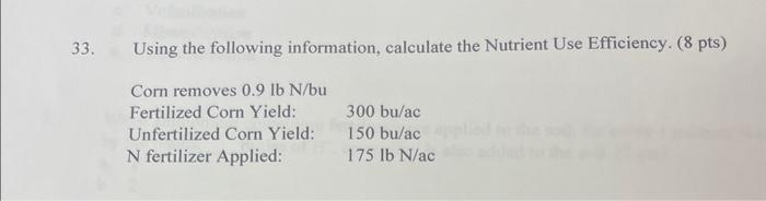 Solved 3. Using the following information, calculate the | Chegg.com