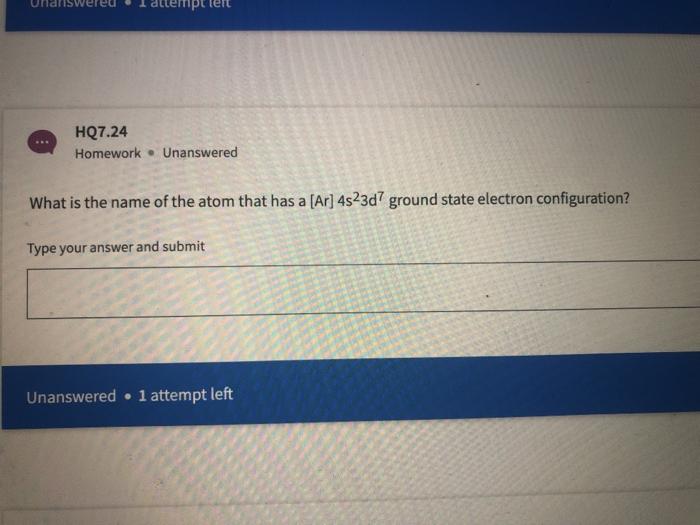 Solved BE HQ7.23 Homework • Unanswered What is the name of | Chegg.com