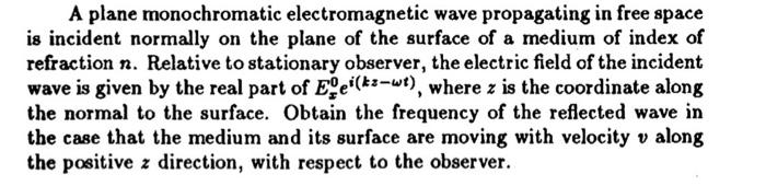 Solved A plane monochromatic electromagnetic wave | Chegg.com