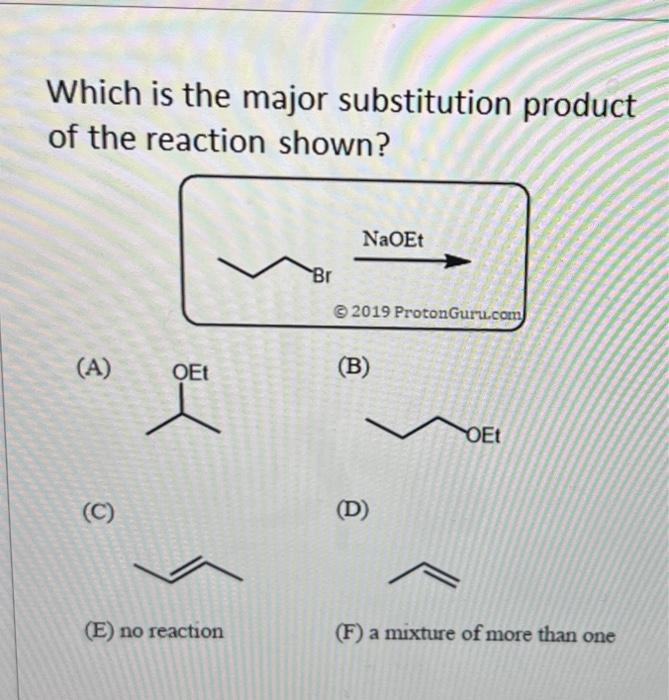 Solved Which is the major substitution product of the | Chegg.com