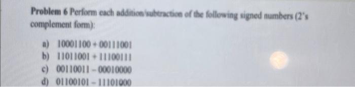 Solved perform each addition/ subtraction of the follwoing | Chegg.com