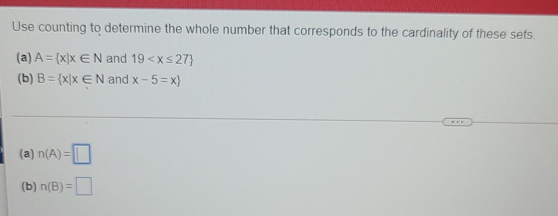 Solved Use counting to determine the whole number that | Chegg.com
