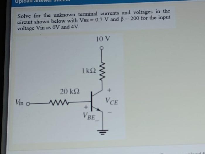 Solved Upload Solve for the unknown terminal currents and | Chegg.com