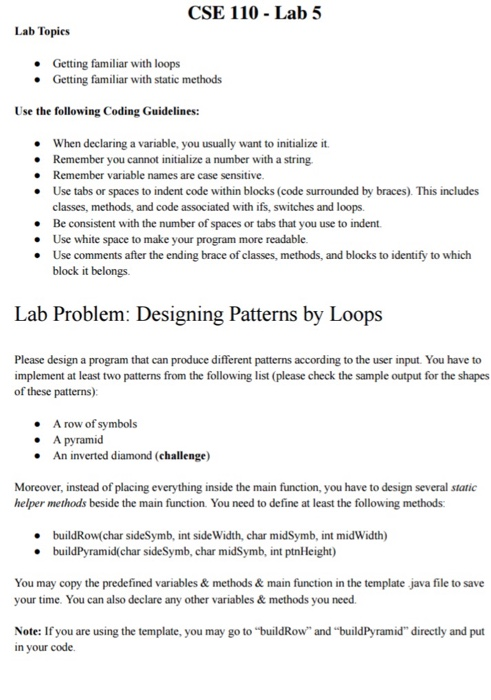 CSE 110 - Lab 5 Lab Topics • • Getting familiar with | Chegg.com