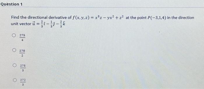 Solved Find the directional derivative of | Chegg.com