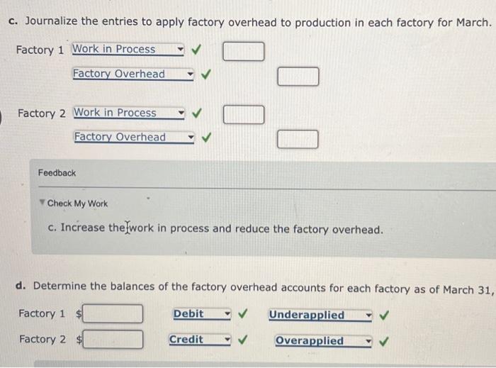 Solved Factory 1 Factory 2 Estimated factory overhead cost | Chegg.com