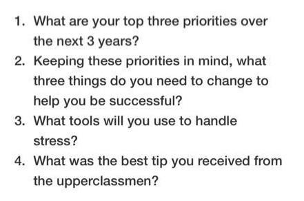 Solved 1. What are your top three priorities over the next 3 | Chegg.com