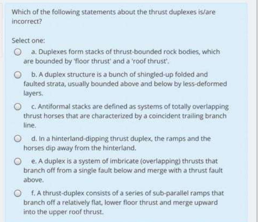Solved Which of the following statements about the thrust | Chegg.com