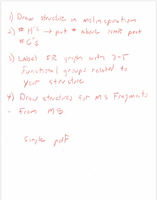 Solved Draw & name structure, for IR, label functional | Chegg.com