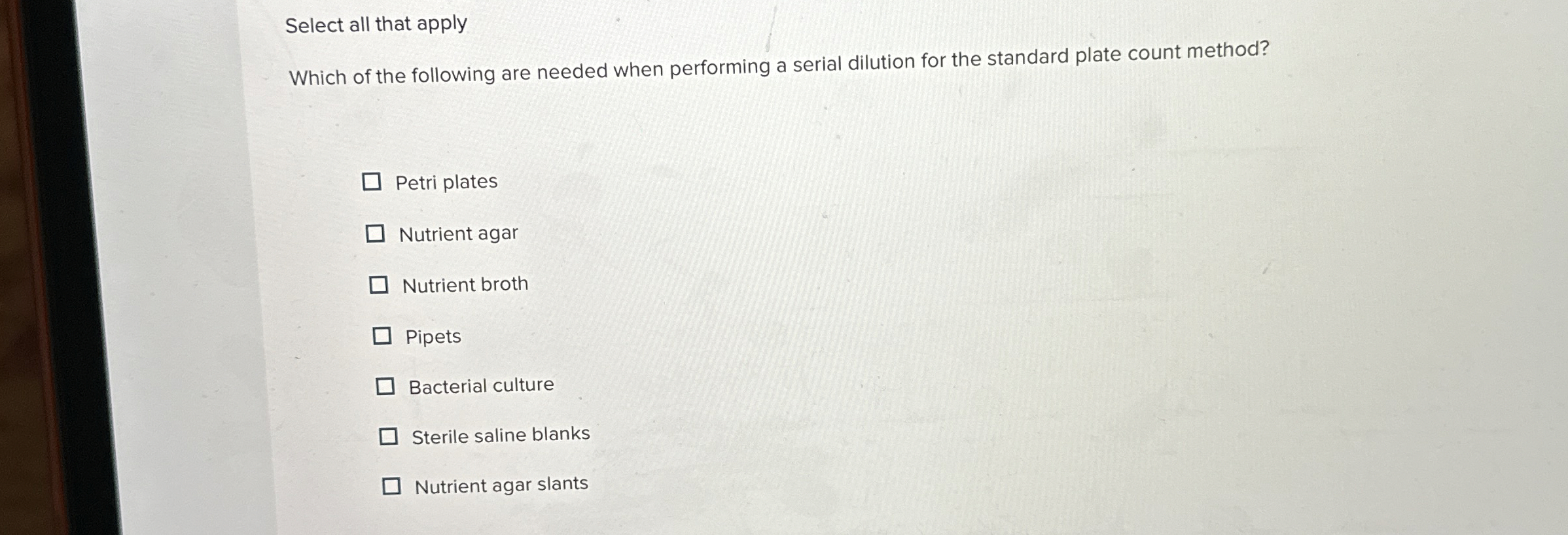 Solved Select all that applyWhich of the following are | Chegg.com