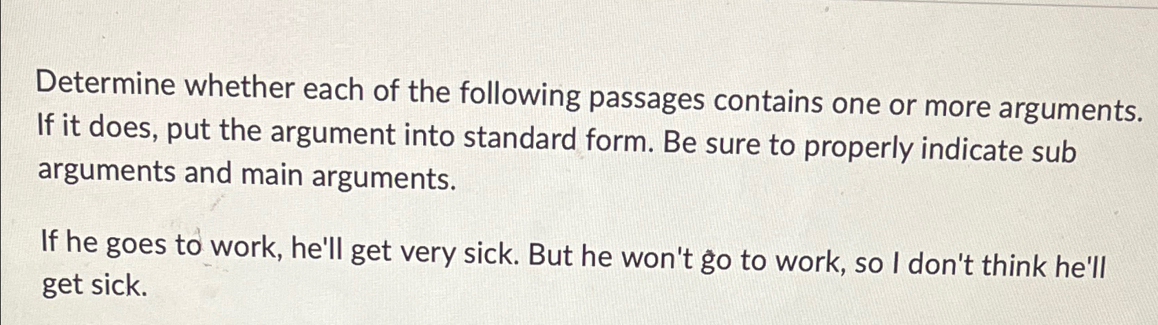 Solved Determine whether each of the following passages | Chegg.com