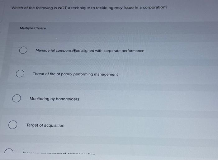 Solved Which of the following is NOT a technique to tackle | Chegg.com