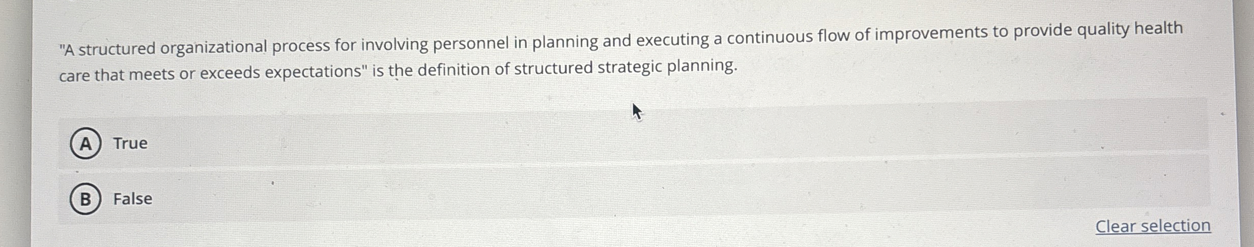 Solved "A structured organizational process for involving | Chegg.com
